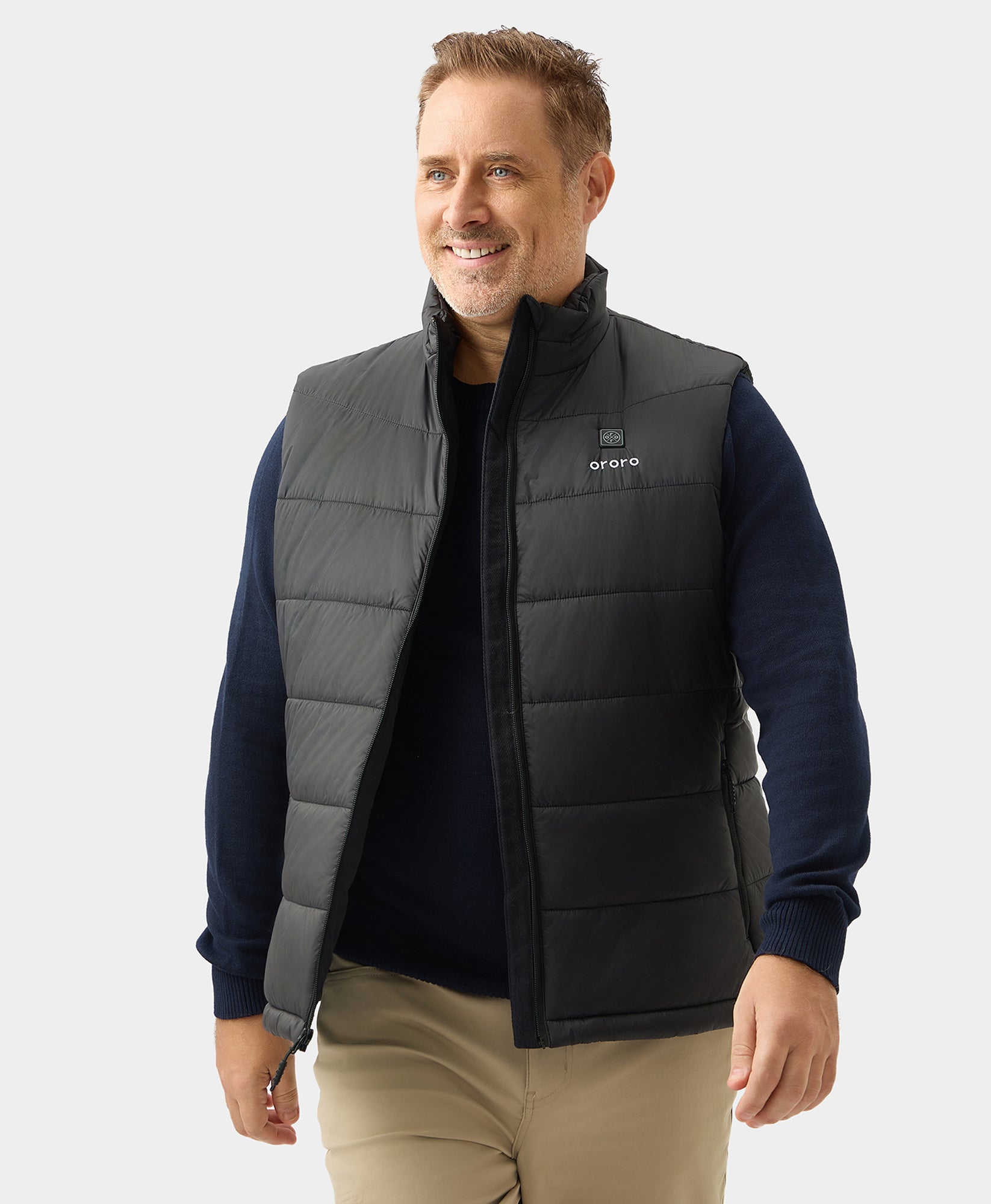 Men Heated Vest - Black |10 Hours of Electric Warmth | ORORO – ororo ...