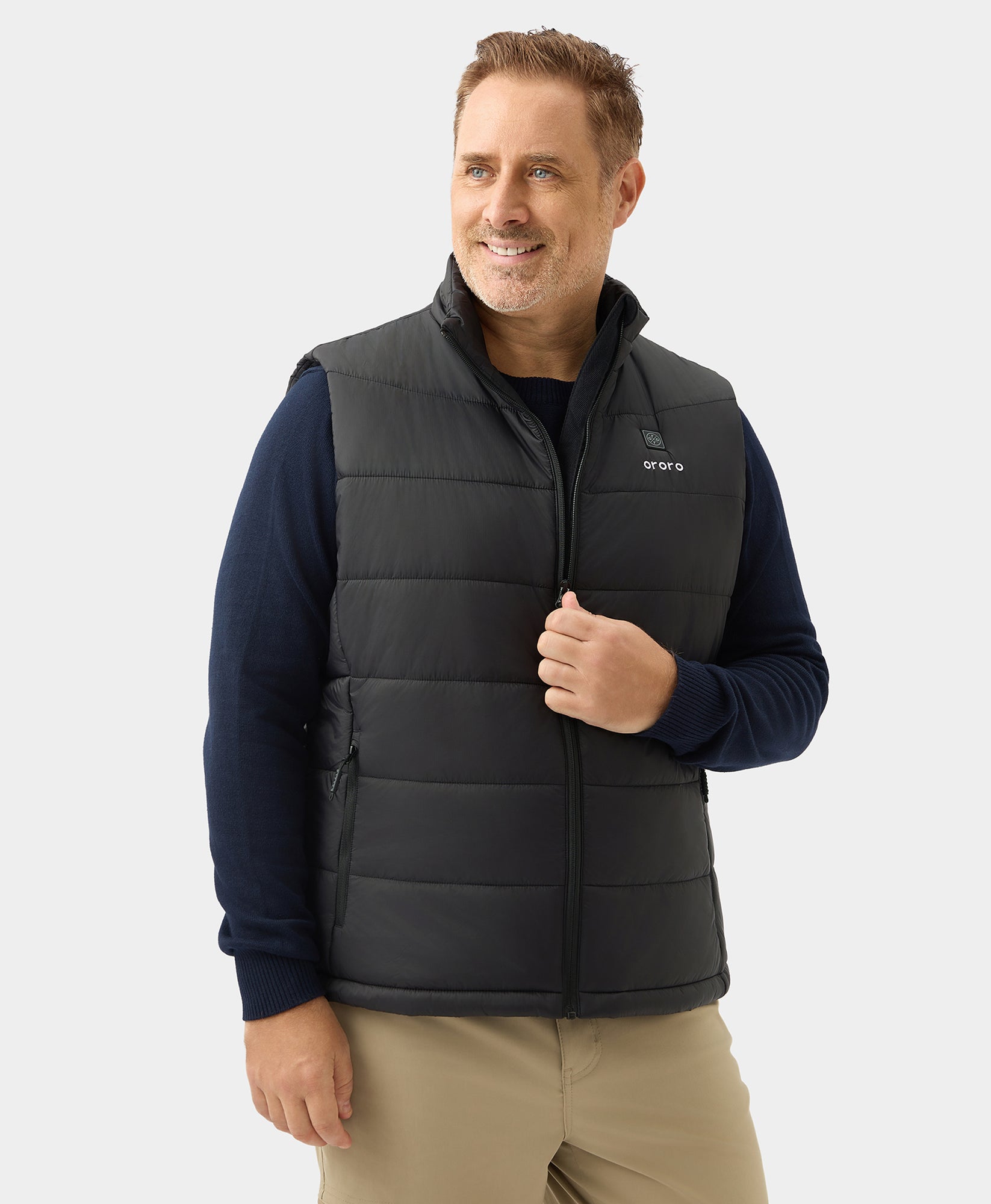 Men Heated Vest - Black |10 Hours of Electric Warmth | ORORO – ororo ...